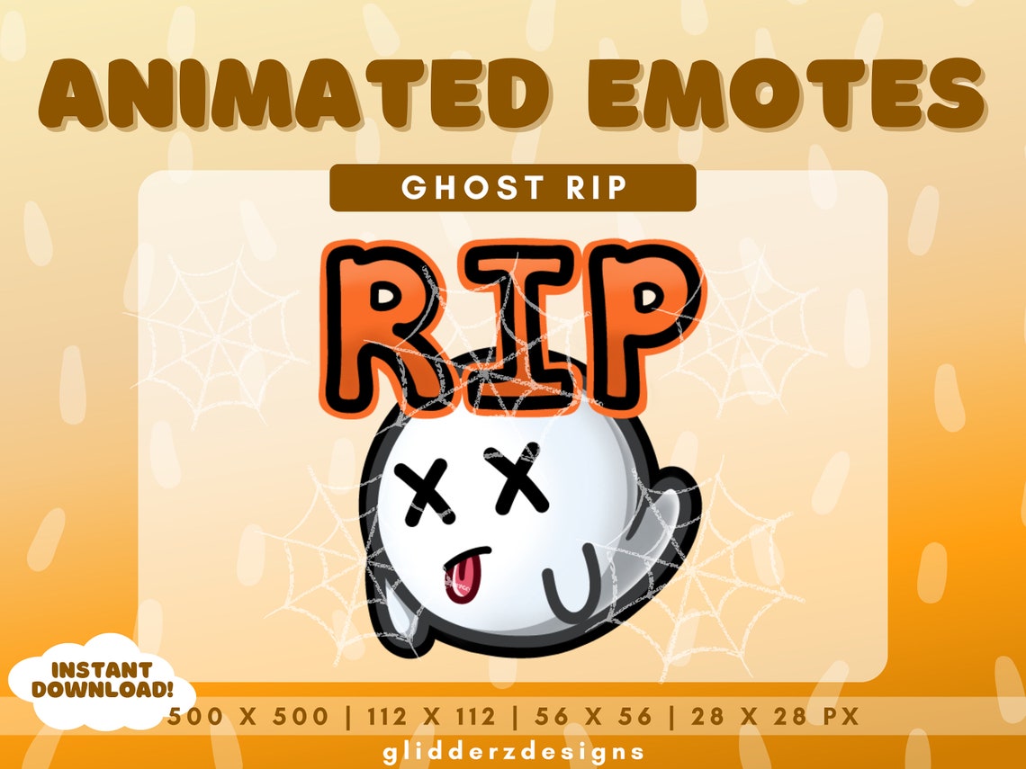 RIP Twitch Emote ANIMATED Ghost Animated Emote RIP Rip - Etsy