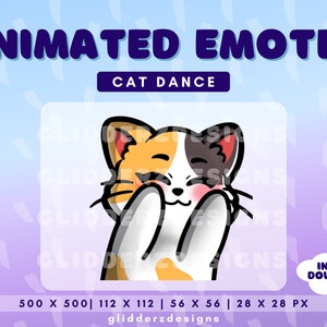 Calico Cat Dance Animated Emote Twitch | Cat Animated Dance Emote ...