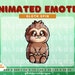 Sloth Spin Animated Emote Spinning Emote Twitch Cute Sloth Twitch ...