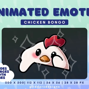 Chicken Bongo Animated Emote Twitch | Bongo Chicken Twitch Emote ...