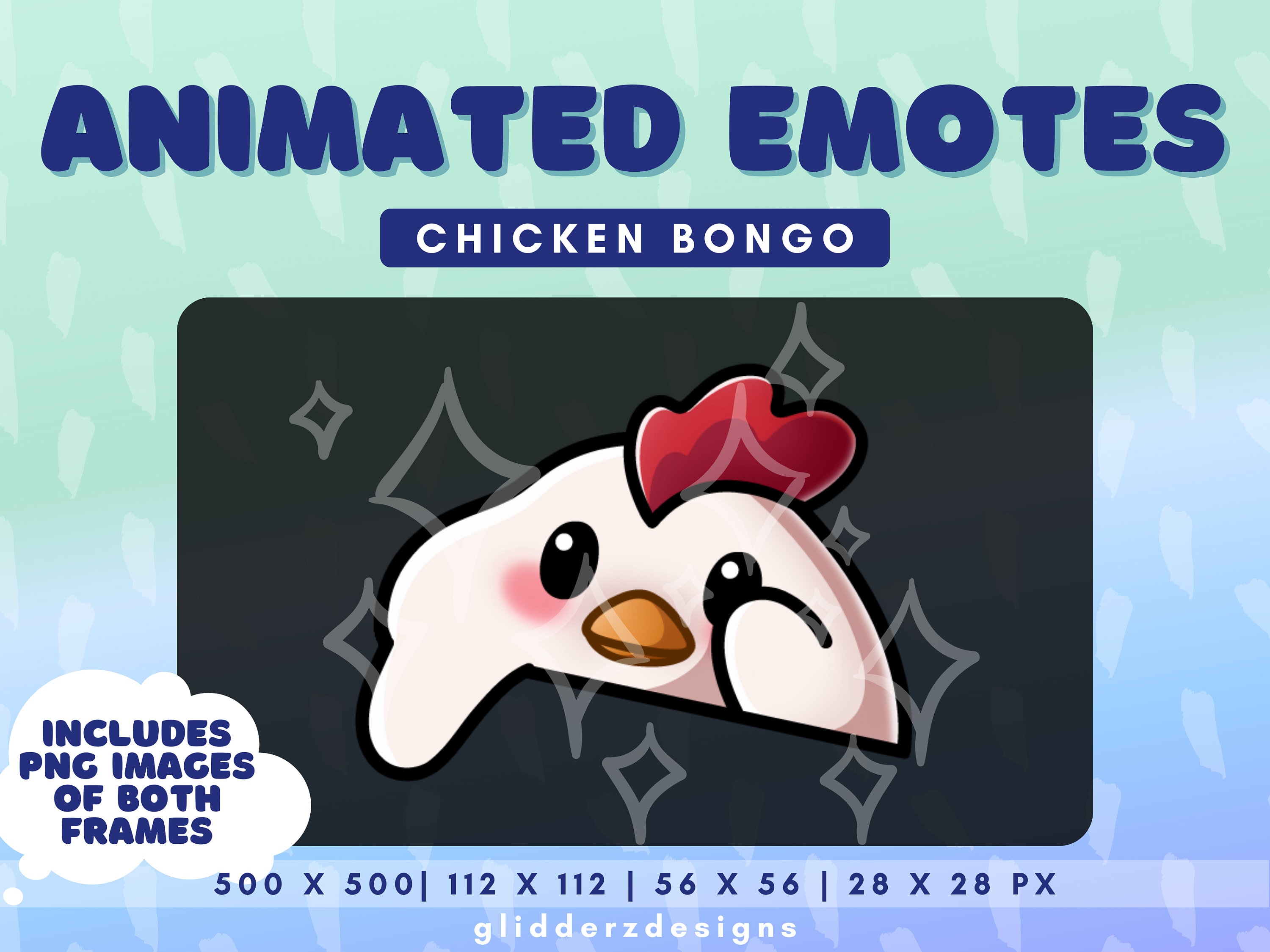 Chicken Bongo Animated Emote Twitch Bongo Chicken Twitch - Etsy