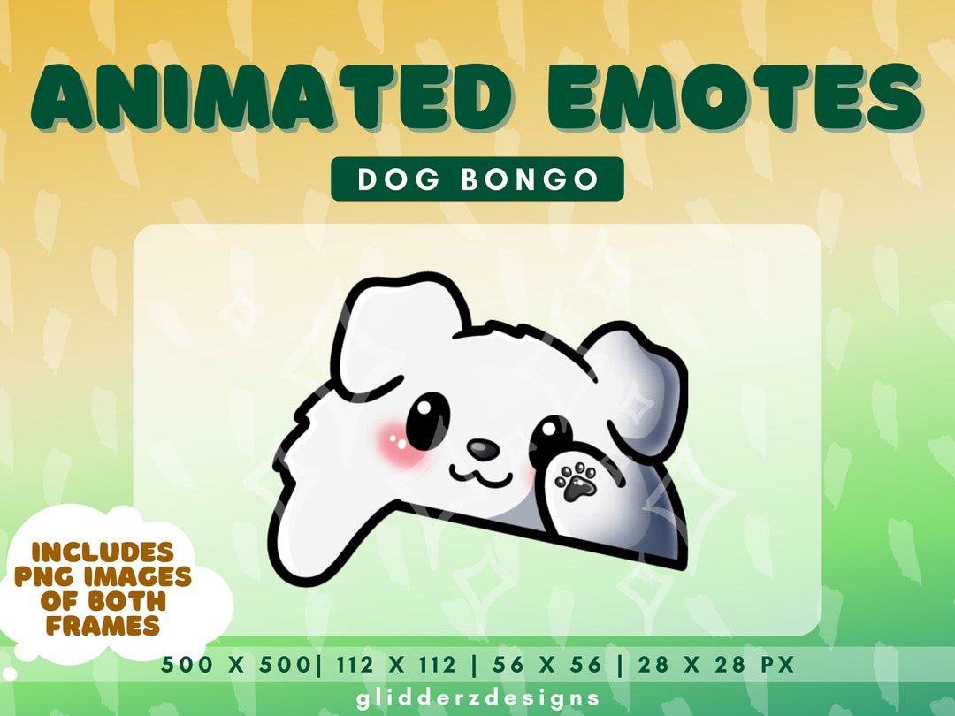 White Dog Bongo Animated Emote | White Dog Bongo Emote Animated | White ...