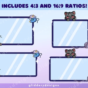 Twitch Overlay Package Cat | Animated Twitch Overlay Cat | Cat Stream ...