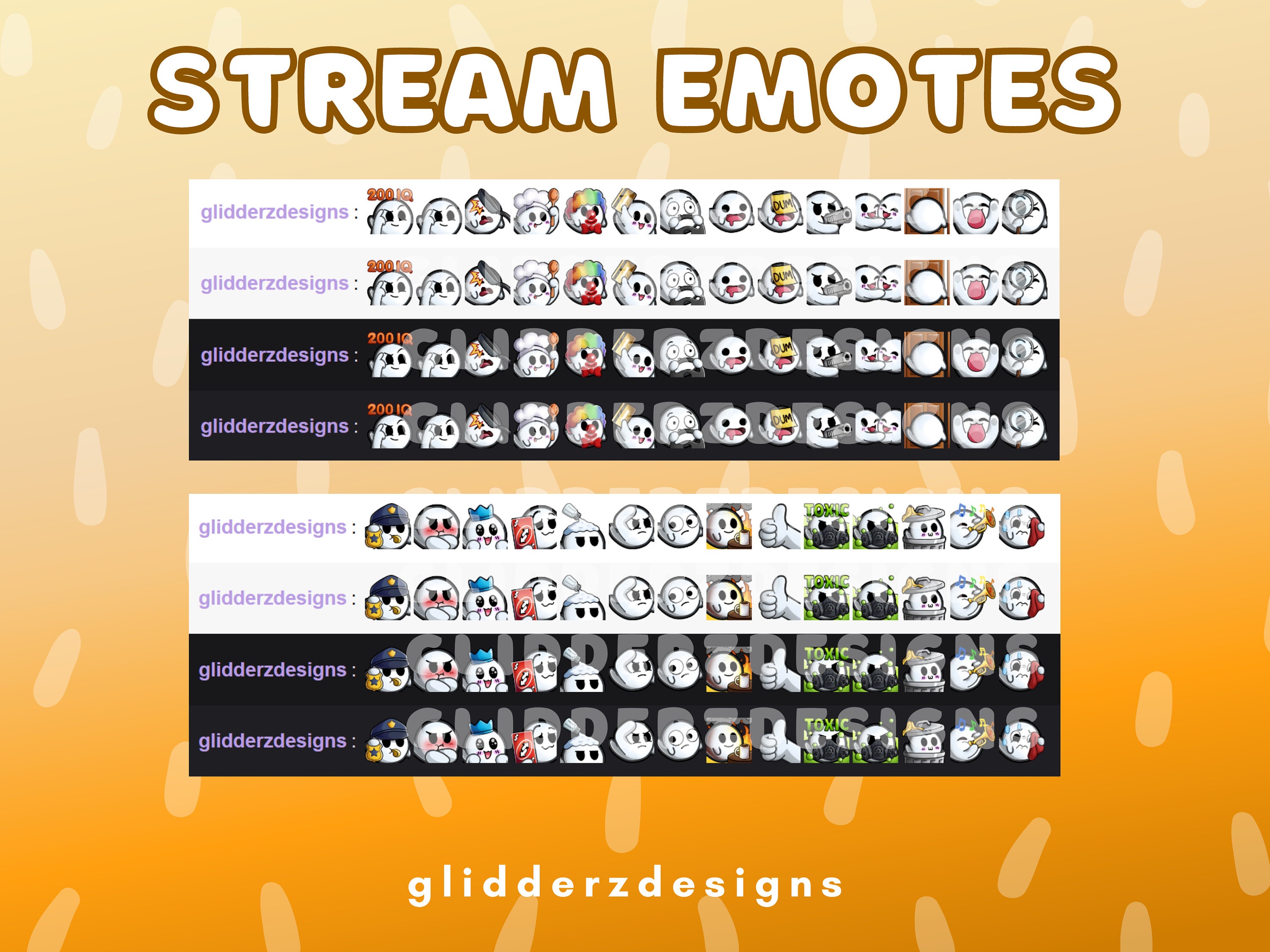 Ghost Emote Jumbo Pack 3 | Ghost Twitch Emotes | 25 Ghost Emotes for ...