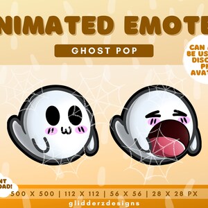 ANIMATED Pop Twitch Emote | Ghost Animated Emote Pop | Animated Pop ...