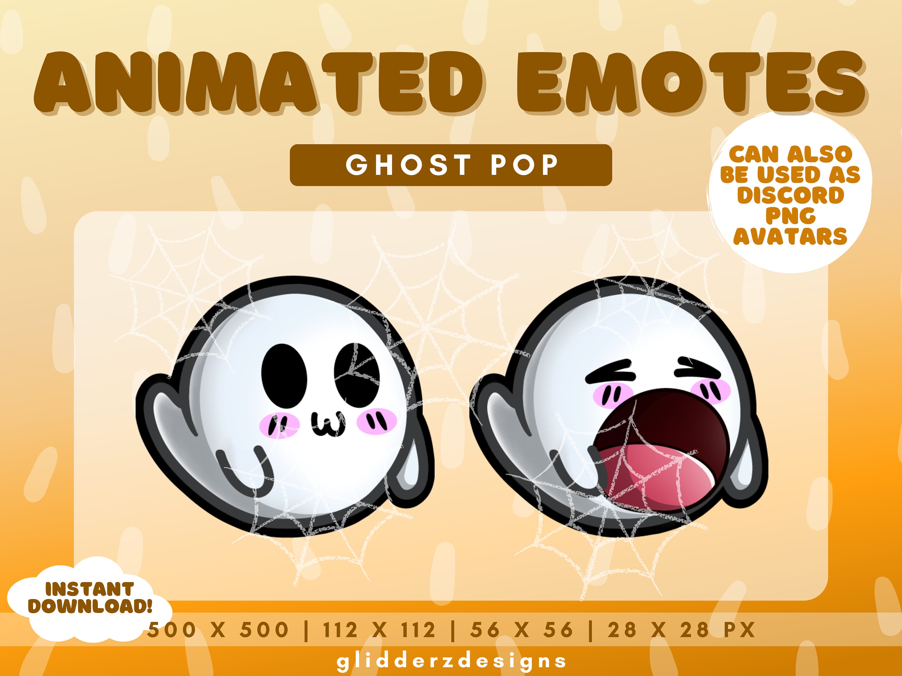 ANIMATED Pop Twitch Emote | Ghost Animated Emote Pop | Animated Pop ...