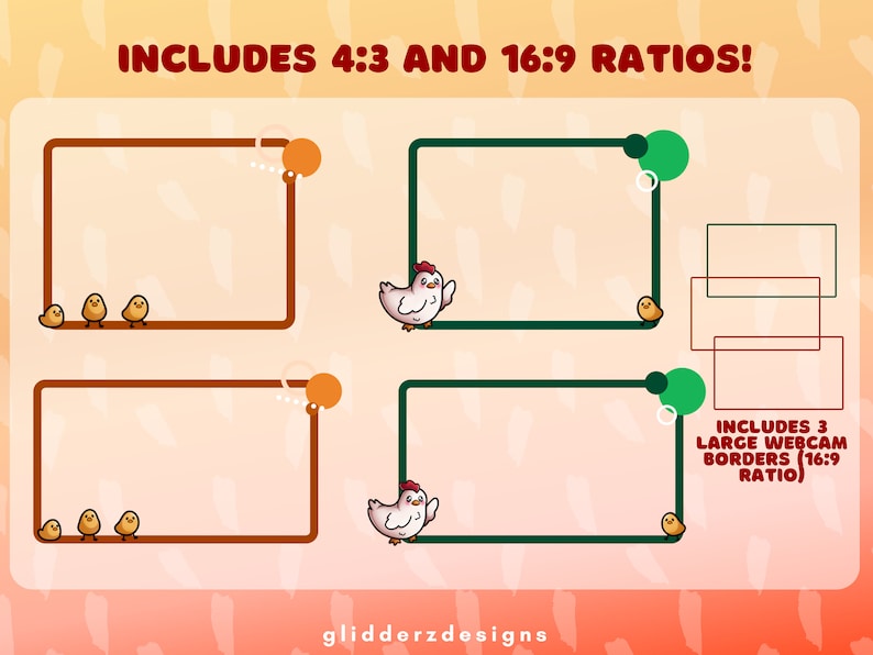 Chicken Animated Overlay | Chicken Twitch Overlay | Chick Twitch ...