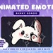 White Bunny Bongo Emote Animated Bunny Bongo Animated Emote White ...