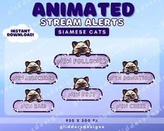 Cat Stream Alerts Twitch Cat Twitch ANIMATED Alerts | Etsy