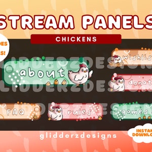 Chicken Stream Panels | Chicken Twitch Panels | Cute Twitch Panels | 29 ...