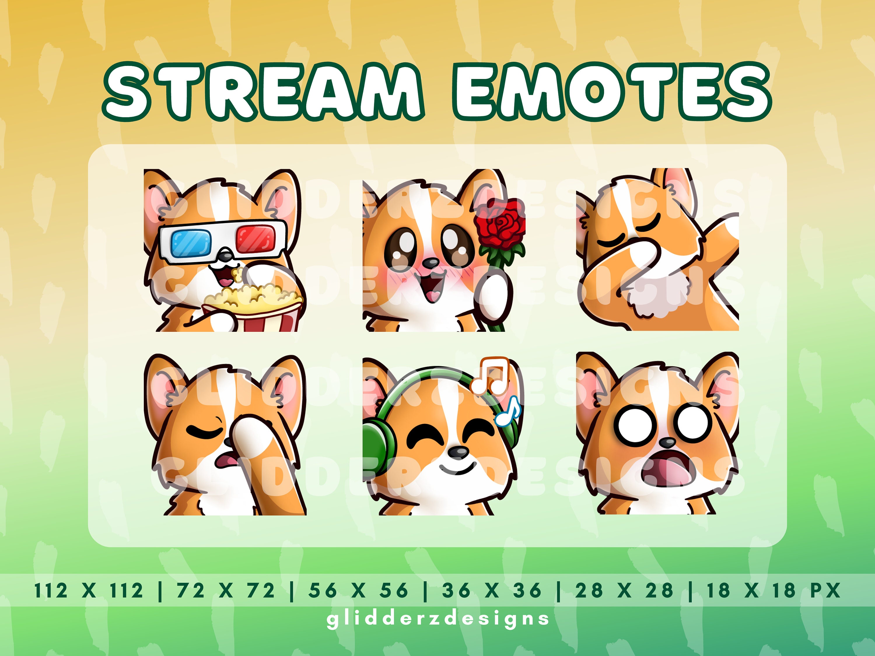 Corgi Twitch Emote Jumbo Pack 2 | 24 Corgi Emotes for Twitch, Youtube ...