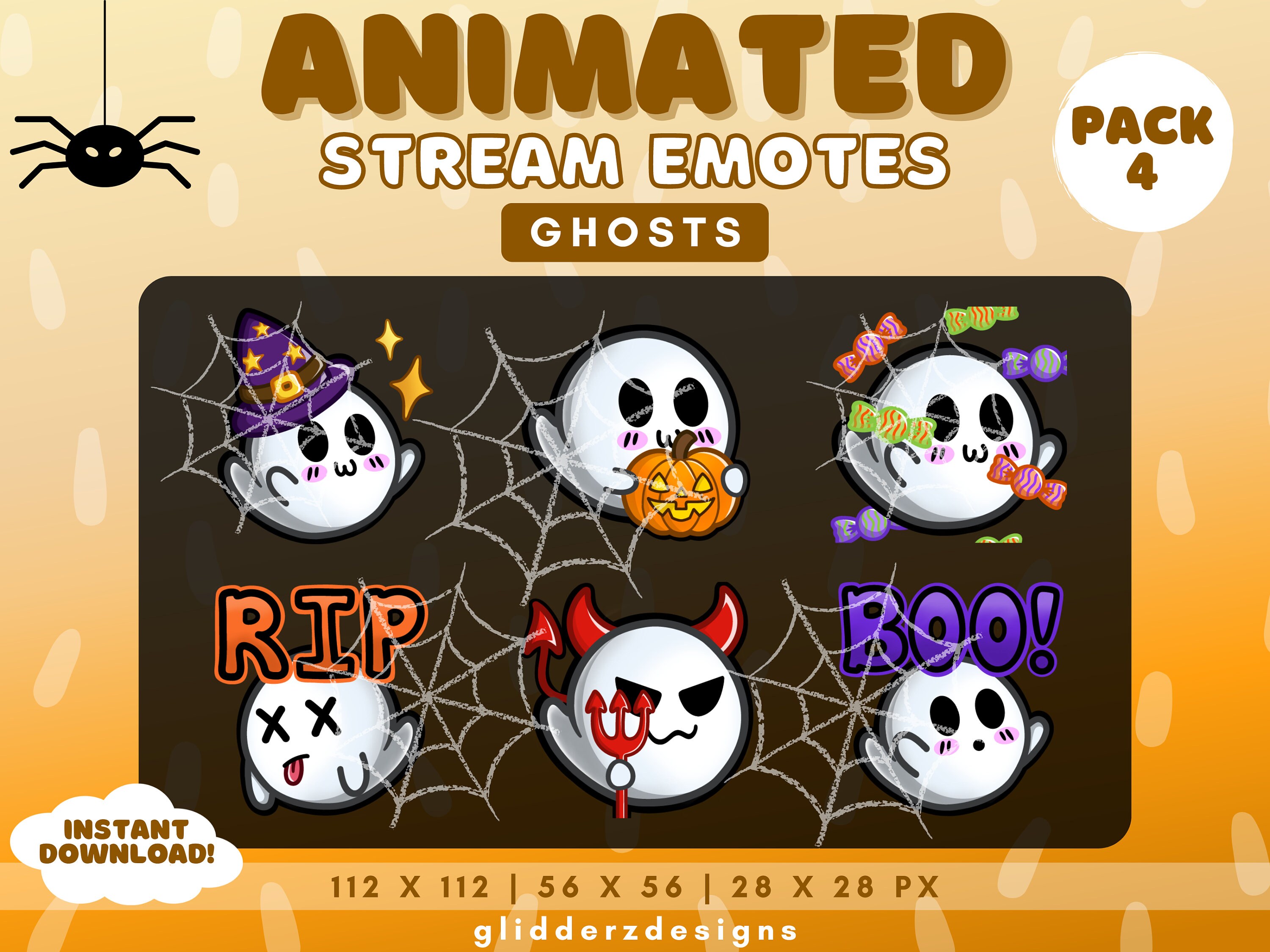 ANIMATED Ghost Emotes Twitch Ghost Twitch Animated Emotes - Etsy