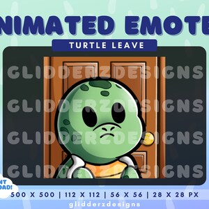 Turtle Leave Animated Emote | Leave Twitch Emote | Cute Turtle Emotes ...
