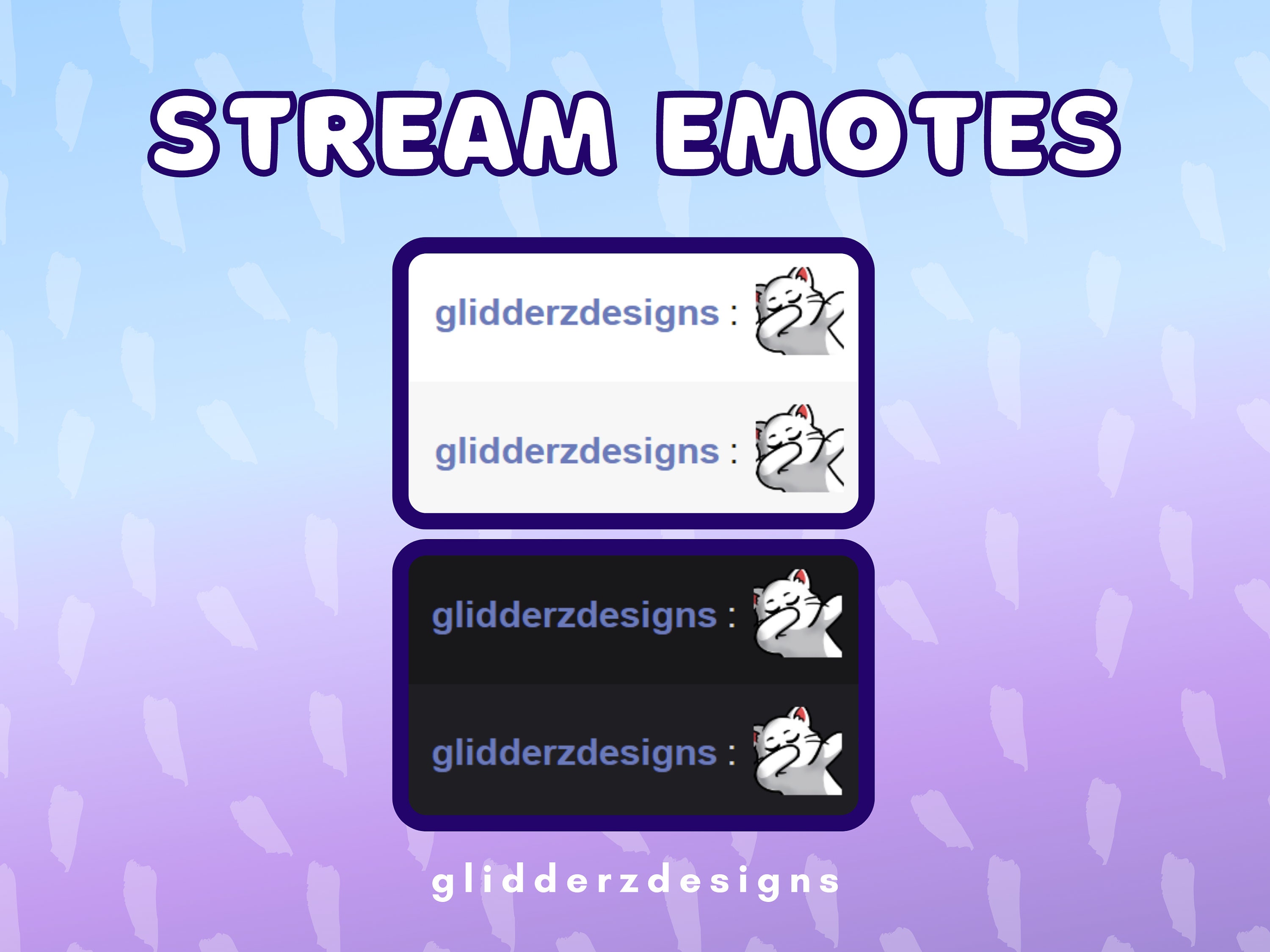 White Cat Dab Animated Emote Animated Dab Twitch Emote - Etsy