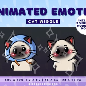 Wiggle Cat Emote Animated | Siamese Cat Wiggle Animated Emote | Wiggle ...