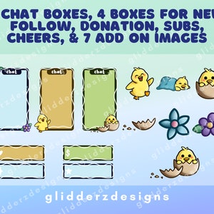 Chick Overlays Twitch ANIMATED | Animated Twitch Chick Overlay | Spring ...