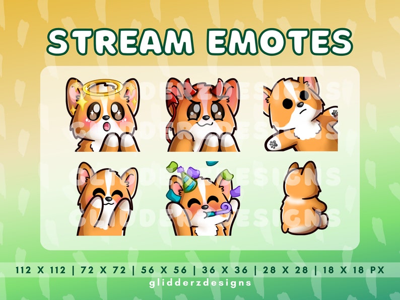 Corgi Twitch Emote Jumbo Pack 2 | 24 Corgi Emotes for Twitch, Youtube ...