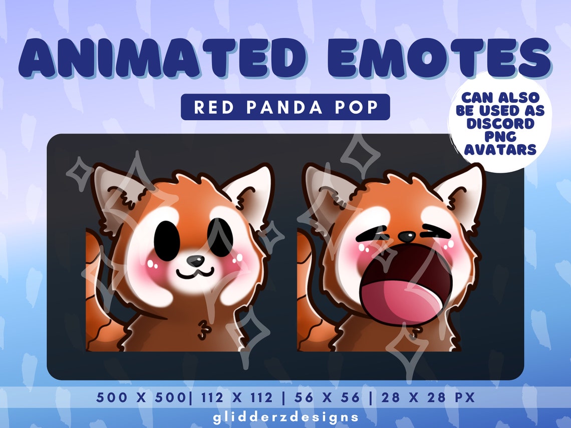 Red Panda Pop Cat Emote Pop Cat Animated Emote Twitch Pop - Etsy