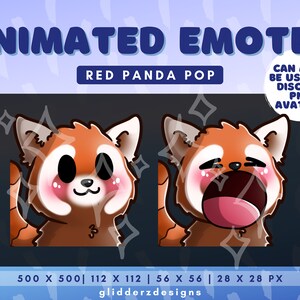 Red Panda Pop Cat Emote | Pop Cat Animated Emote Twitch | Pop Emote ...