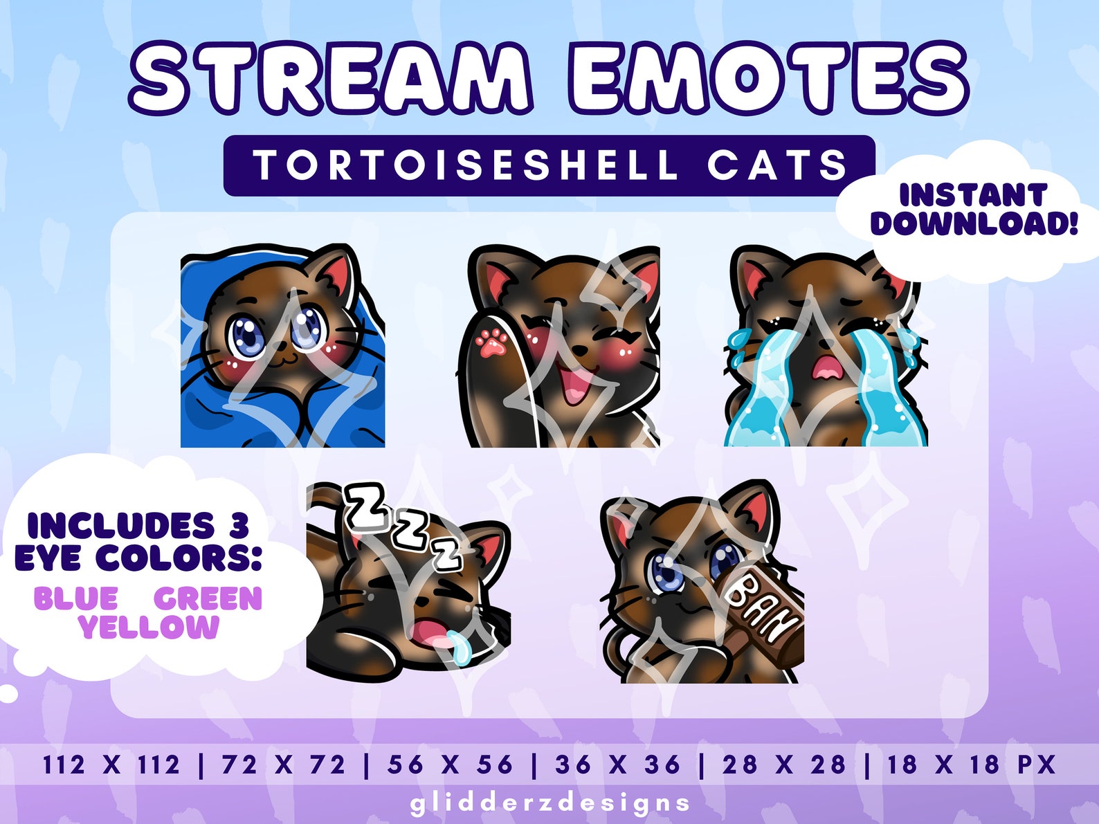 Twitch Tortoiseshell Cat Emote JUMBO Pack 20 Tortoiseshell - Etsy