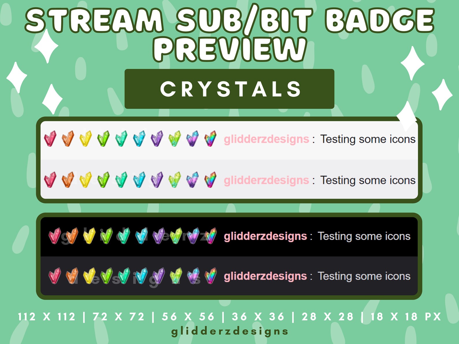 Crystal Sub Badge Twitch Twitch Crystal Badge Gemstone - Etsy