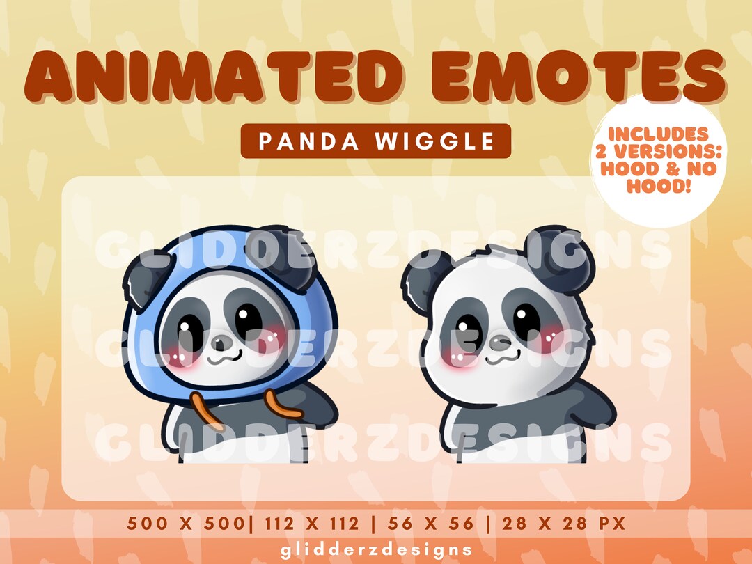 Panda Wiggle Emote Animated | Bear Wiggle Animated Emote | Panda Twitch ...
