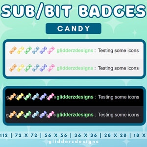 Twitch Candy Badge | Candy Sub Badge | Candy Bit Badge Stream | Food ...