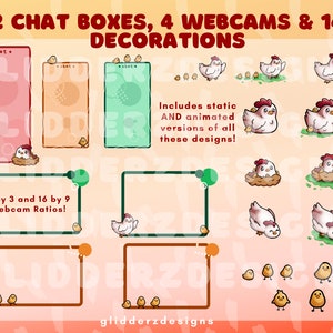 Chicken Animated Overlay | Chicken Twitch Overlay | Chick Twitch ...