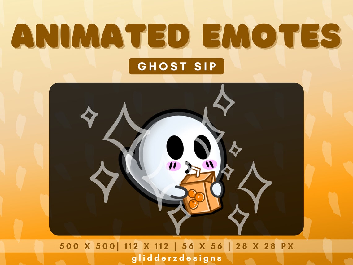 Halloween Animated Emote | Ghost Twitch Animated Emote | Ghost Sip ...
