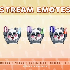 Panda Twitch Emote Jumbo Pack 2 | Panda Emotes | 24 Panda Emotes for ...