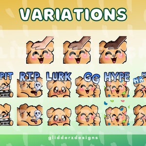 Golden Retriever Emote Jumbo Pack 1 | 20 Tan Dog Twitch Emotes | Yellow ...