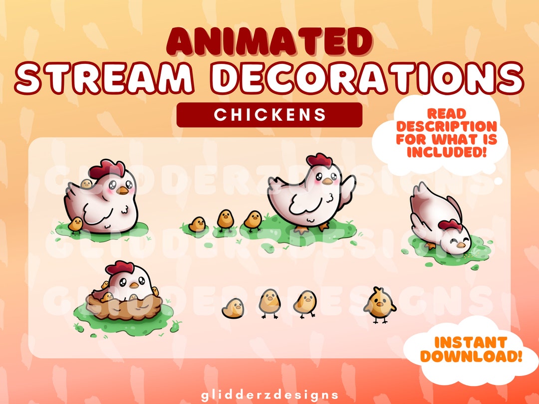 Chicken Animated Stream Decoration and Alerts | Chicken Animated Alerts ...