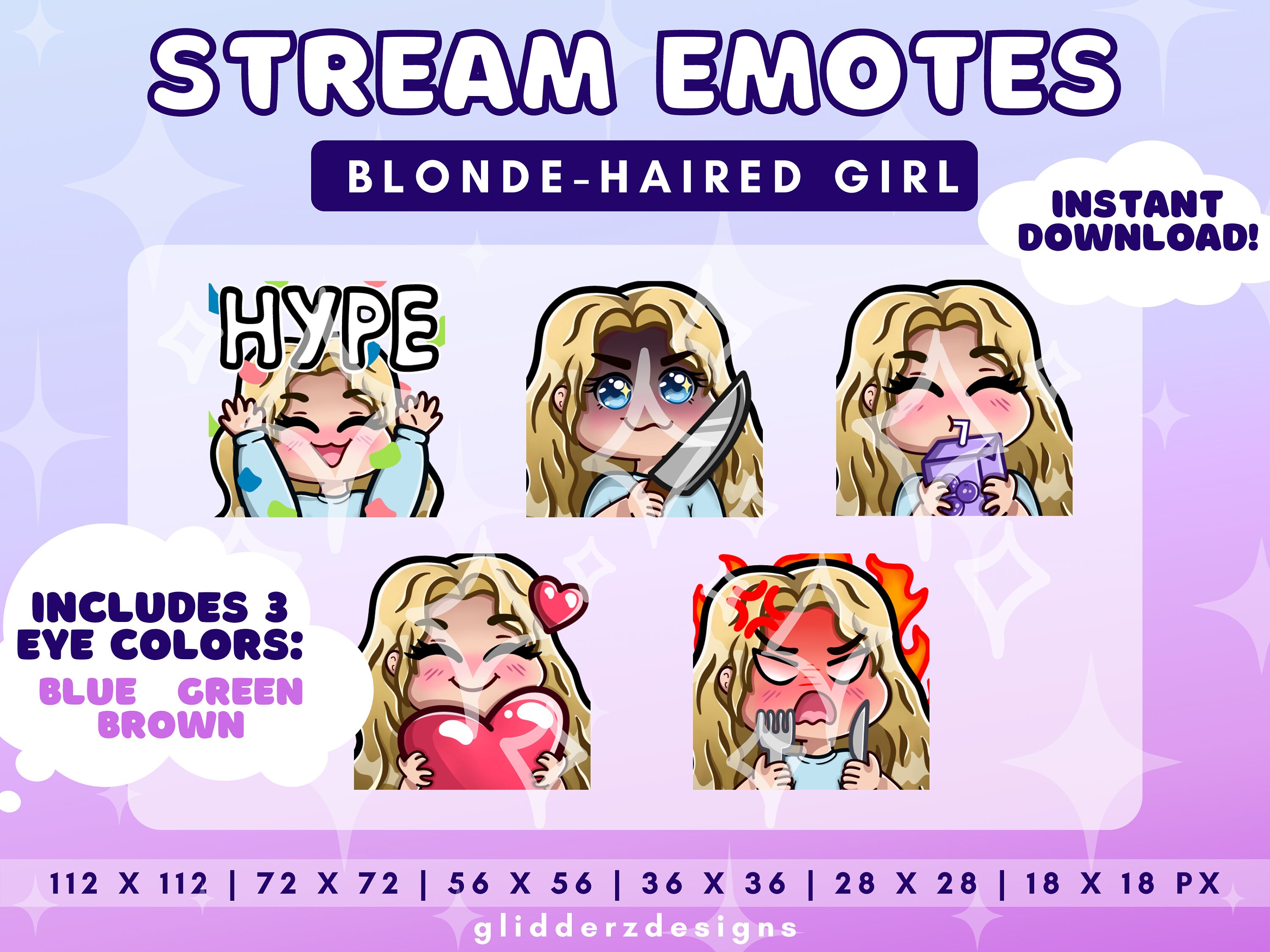 Twitch Blonde Girl Emote Chibi Girl Blonde Hair Emote - Etsy Ireland