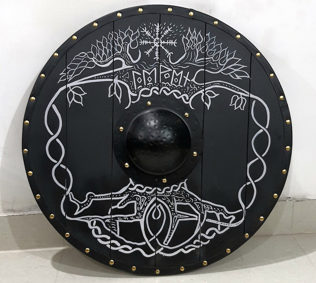 Tree of Life Shield Wooden Shield Hand Painted Shield 24 Inches ...