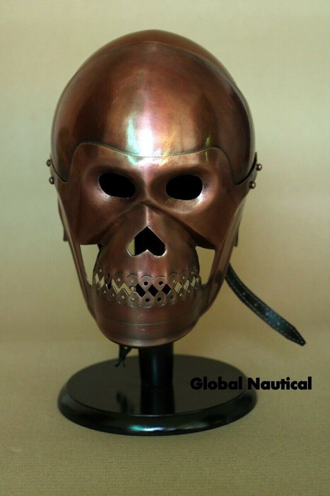 Medieval Skull Helmet Copper Antique Surface Decorative /larp Armor ...