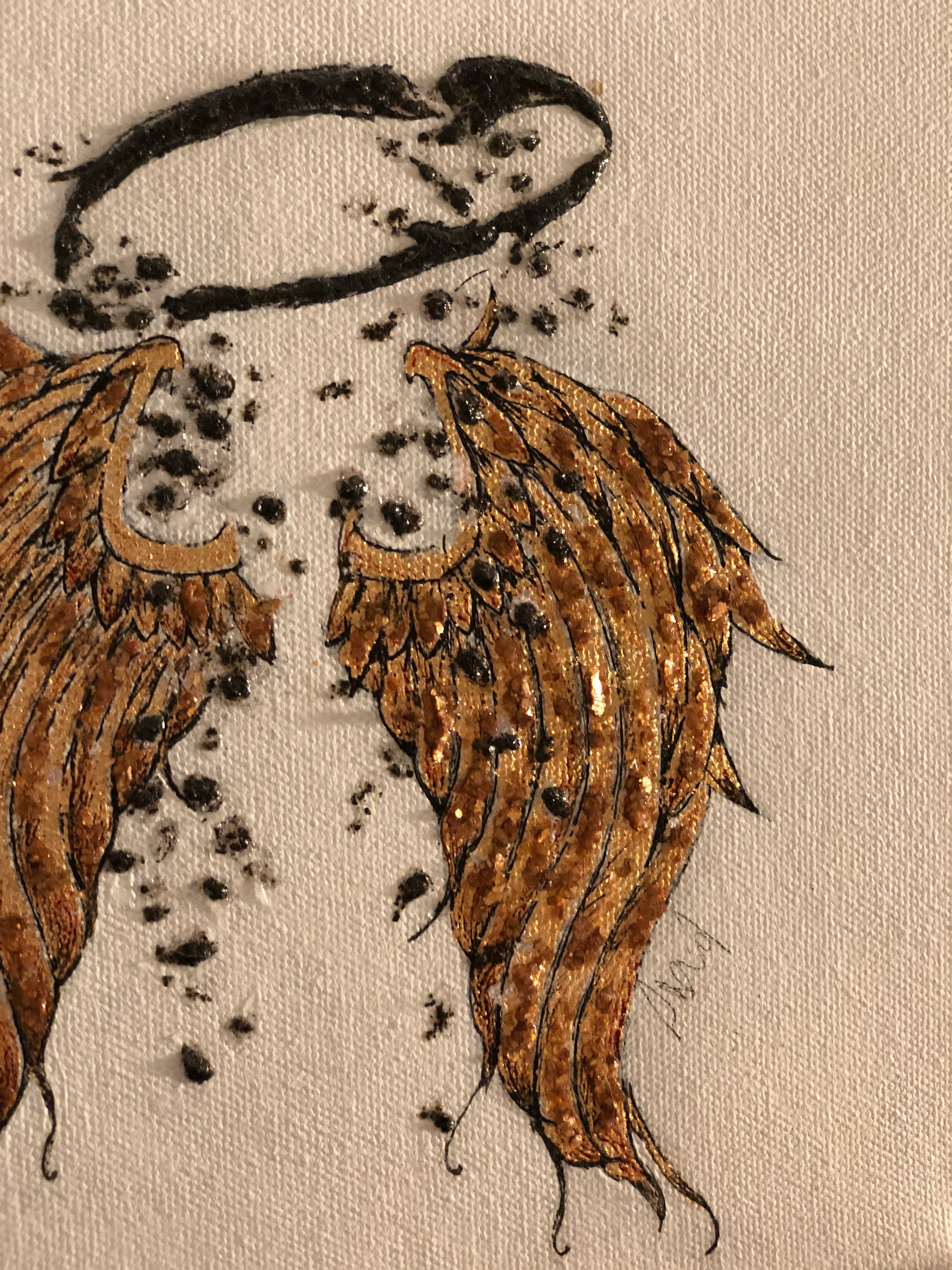 Fallen Angel painting - Etsy