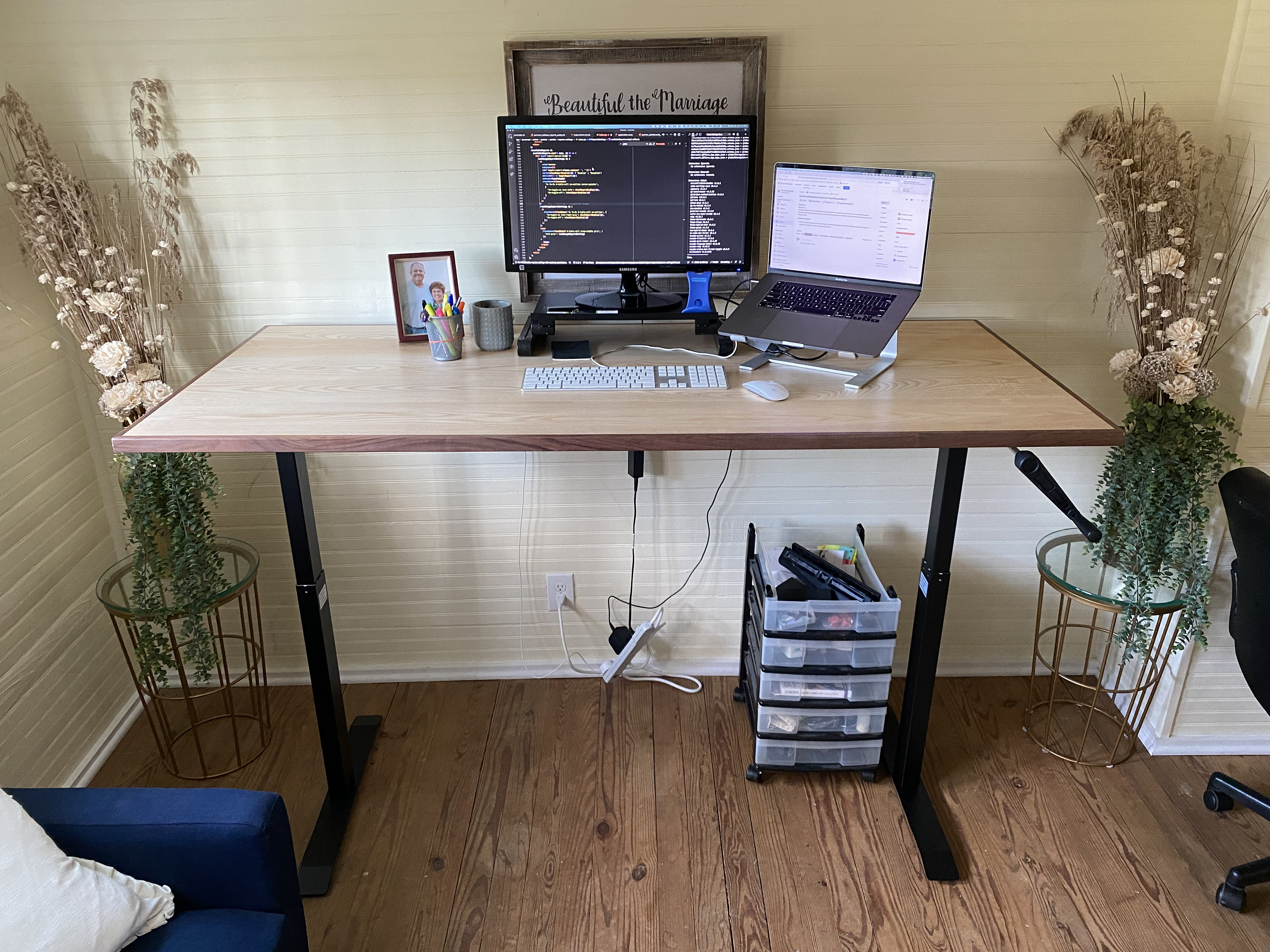 Solid Wood Desk, Standing Desk, Sit/stand Desk Top, Desktop, Hardwood ...