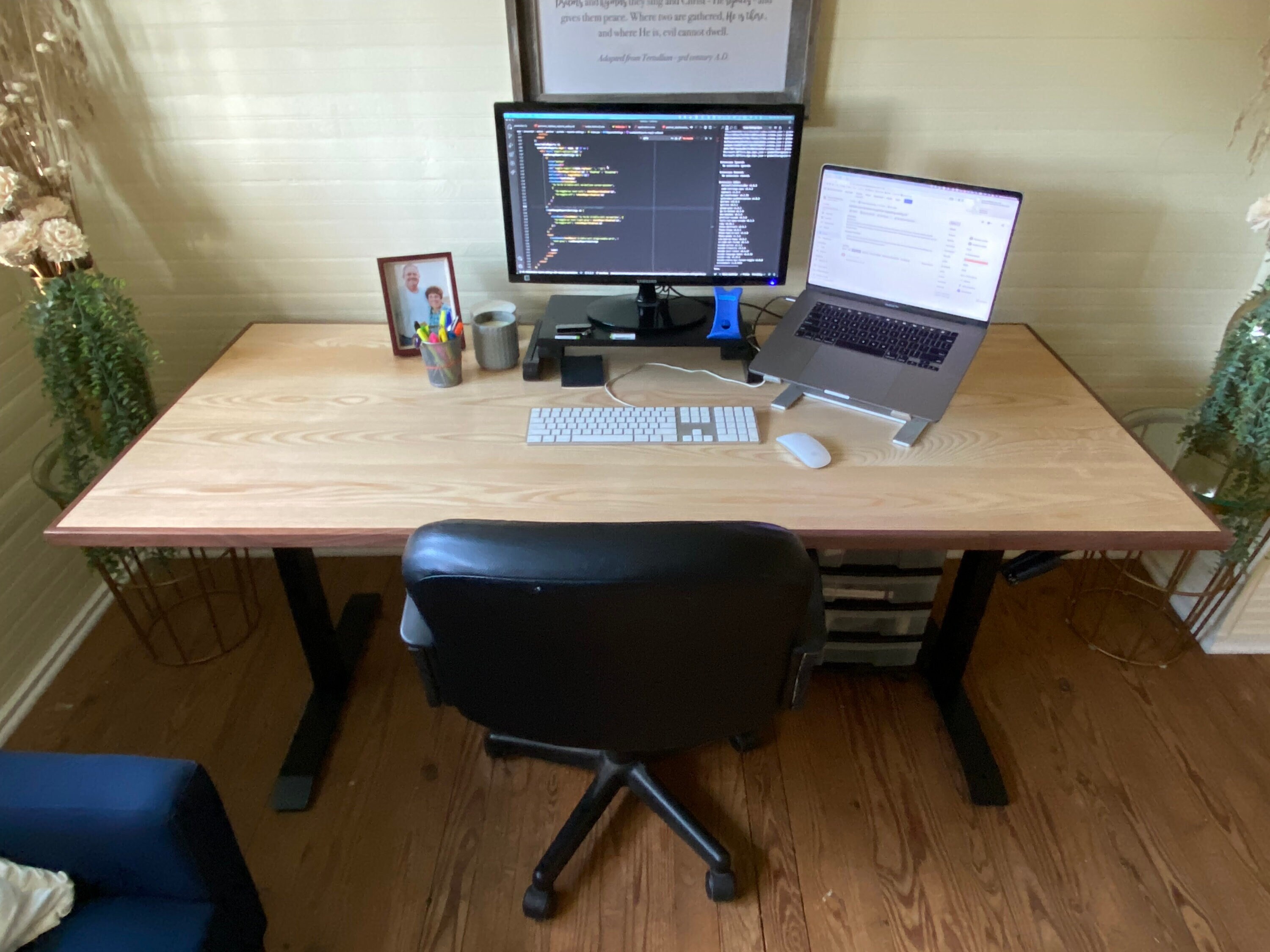 Solid Wood Desk, Standing Desk, Sit/stand Desk Top, Desktop, Hardwood ...