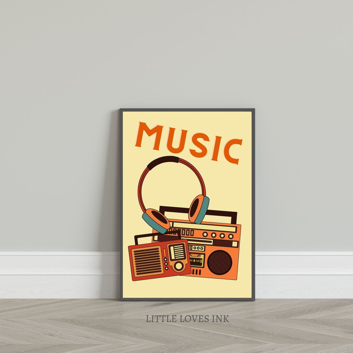 Vintage music wall art Retro music prints Music lover gift | Etsy