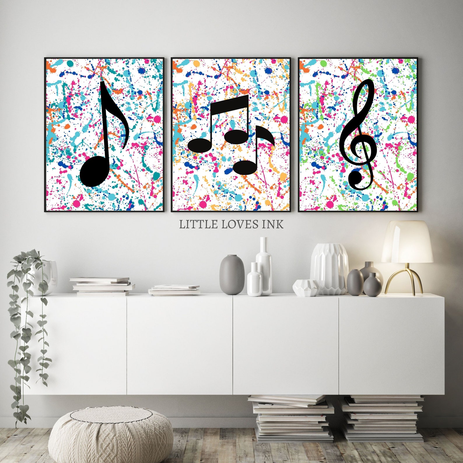 Music Wall Art, Set of 3, Music Printable, Music Note Print, Music Gift ...