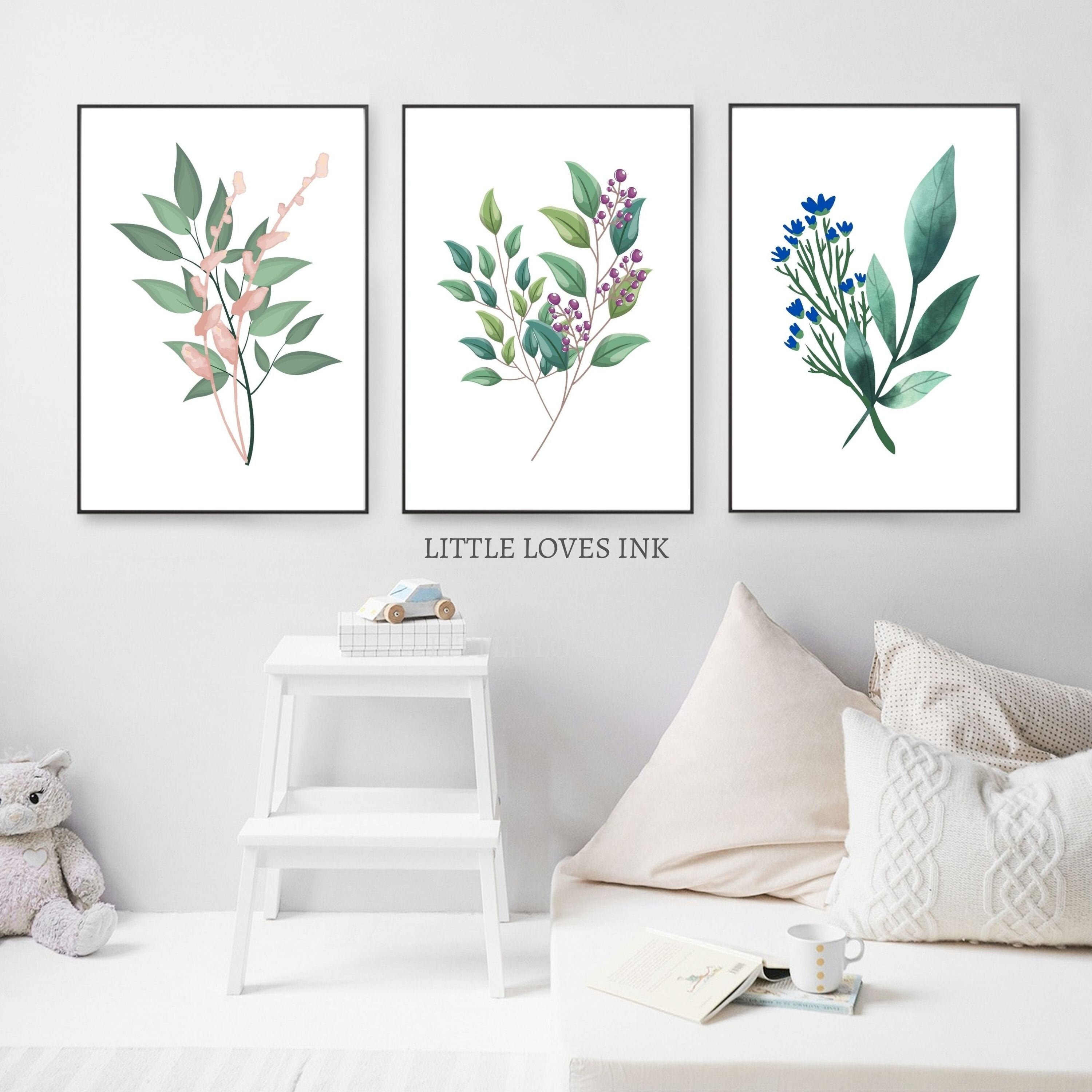 Set of 3 Prints Foliage Printable Wall Art, Foliage Wall Art, Foliage ...