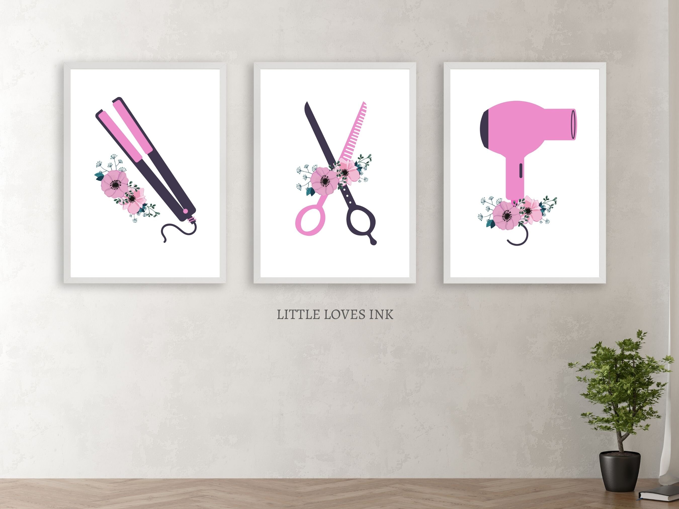 Hair Salon Decor Set of 3 Prints, Hair Salon Decor, Hair Salon Wall Art ...