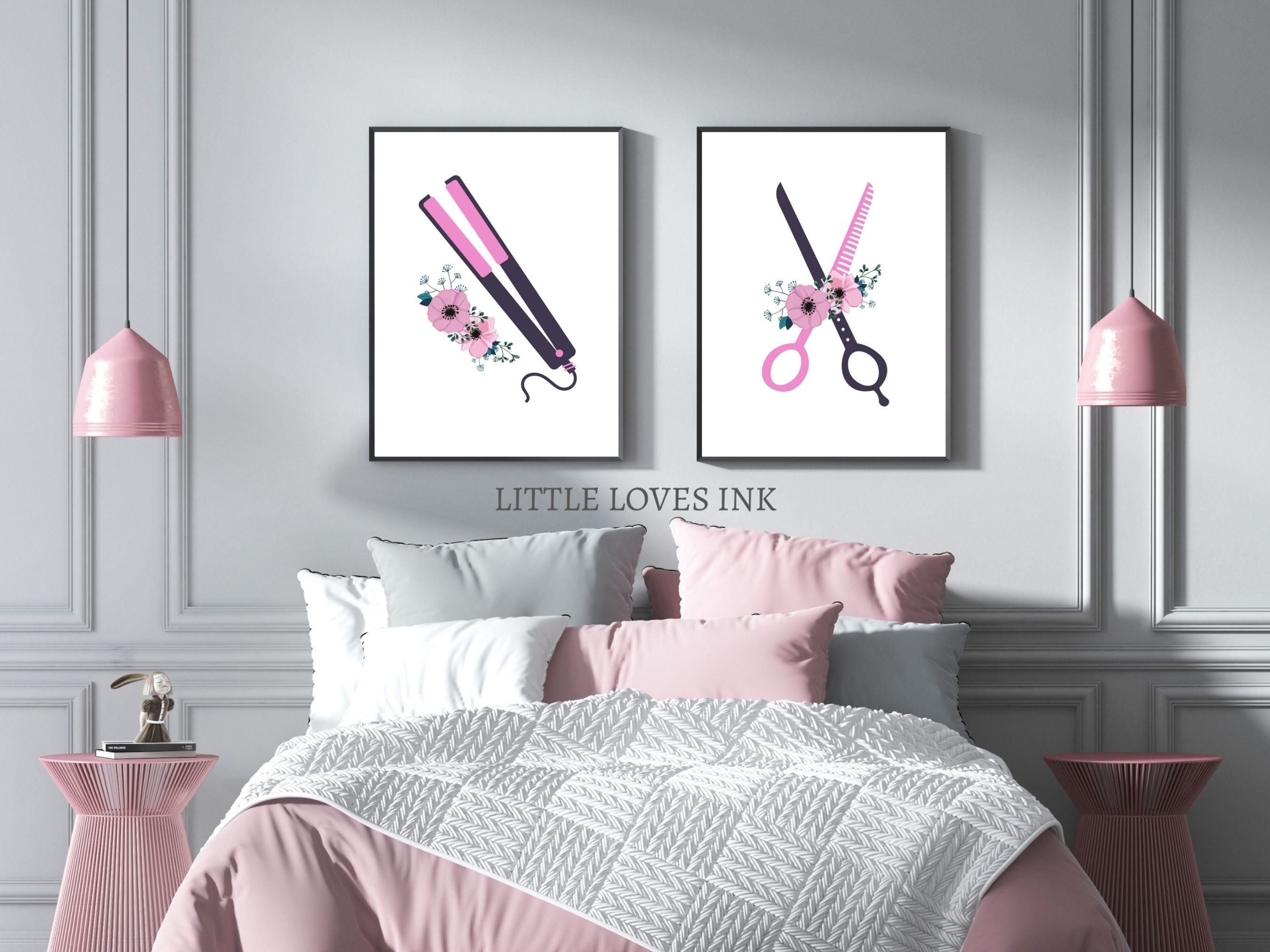 Hair Salon Decor Set of 3 Prints, Hair Salon Decor, Hair Salon Wall Art ...