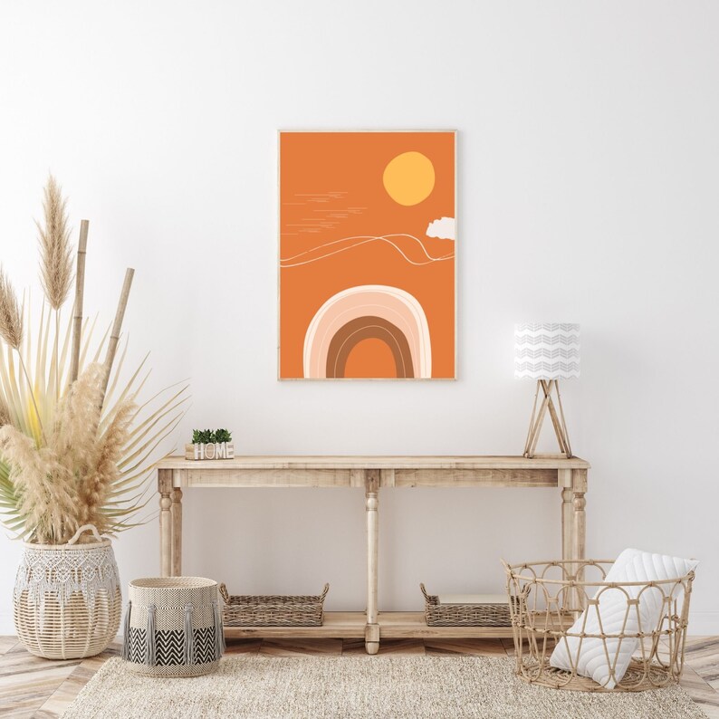 Boho Rainbow Printable, Rainbow Wall Art, Bohemian Rainbow Poster ...