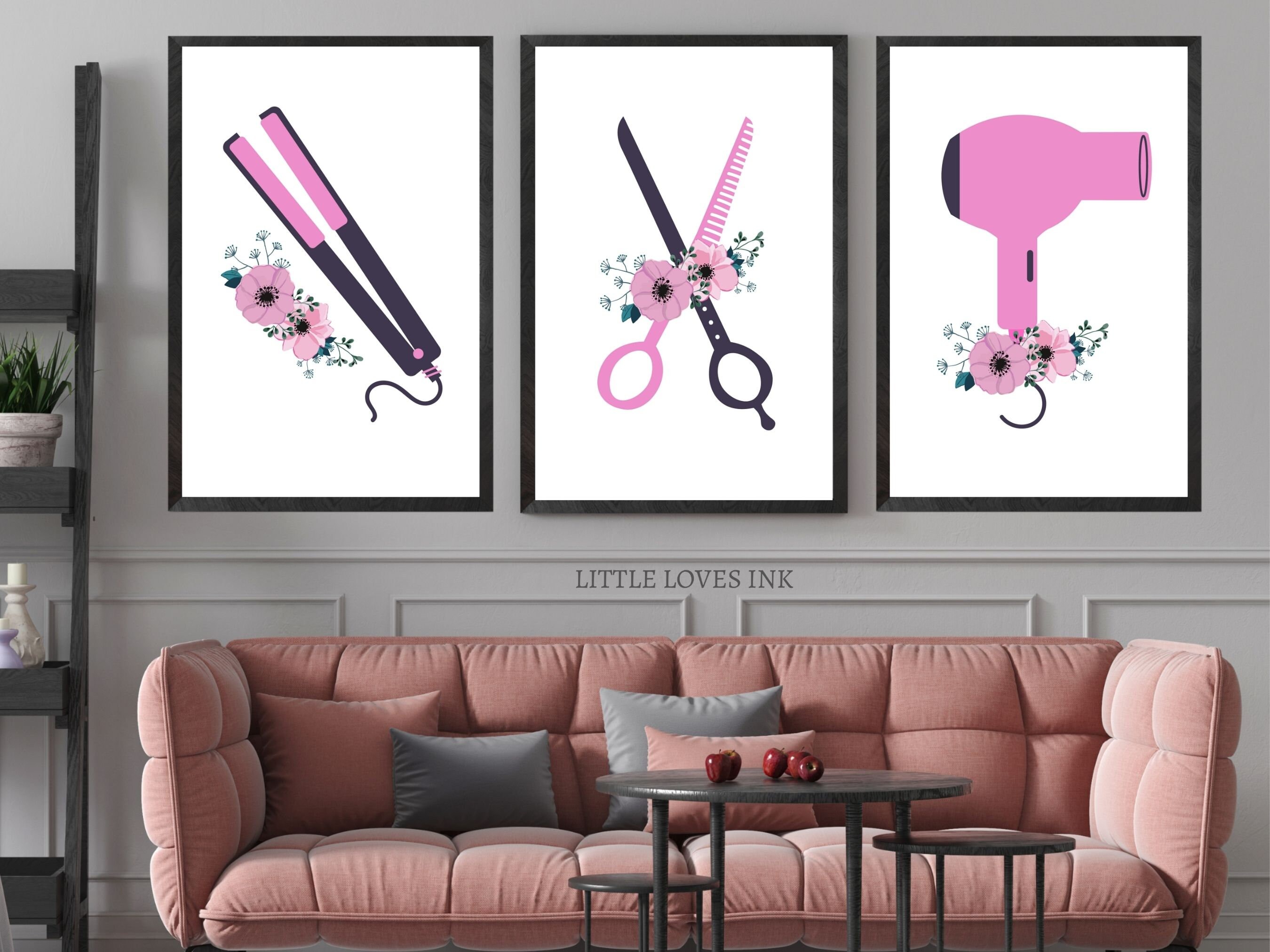 Hair Salon Decor Set of 3 Prints, Hair Salon Decor, Hair Salon Wall Art ...