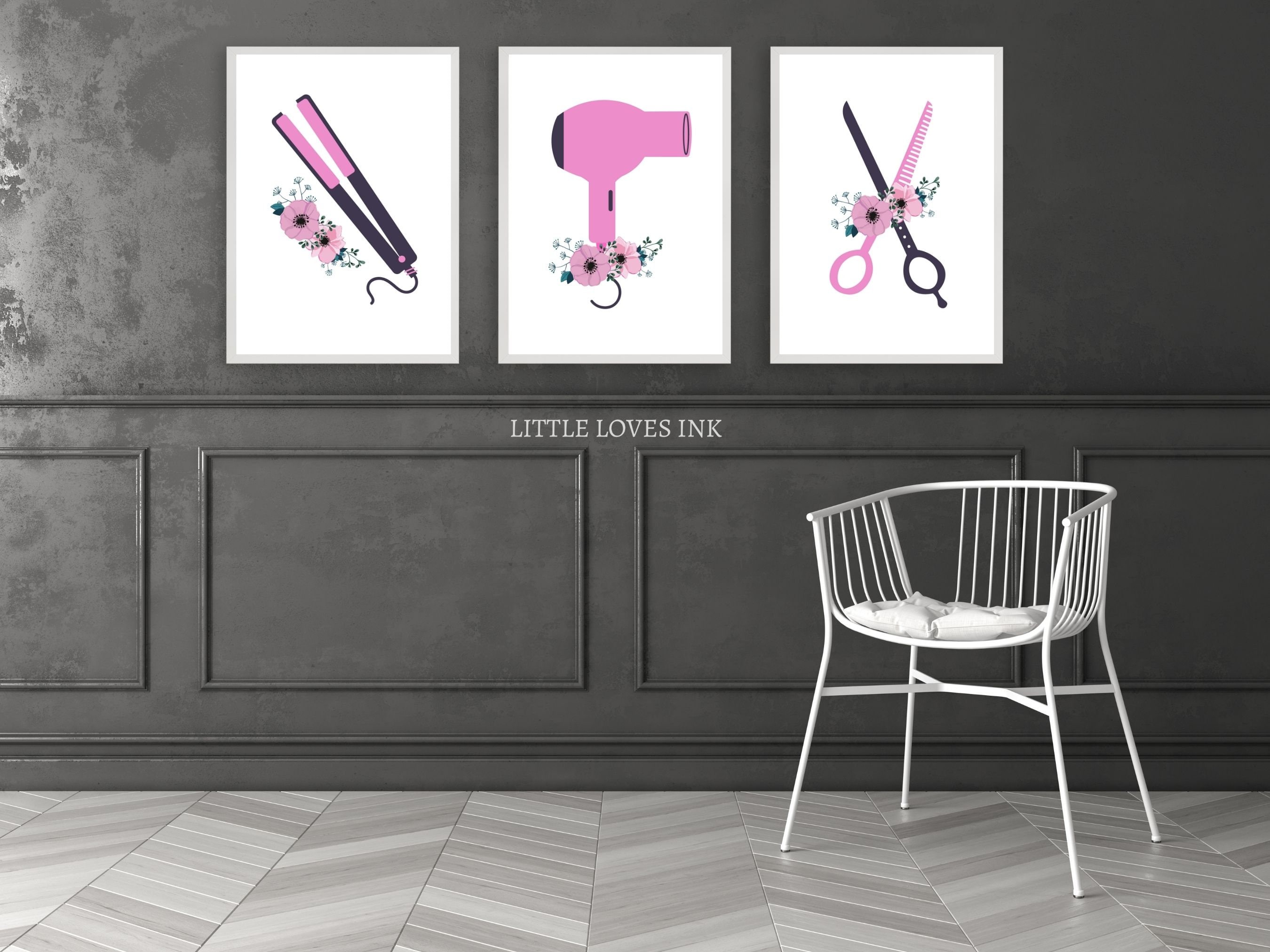 Hair Salon Decor Set of 3 Prints, Hair Salon Decor, Hair Salon Wall Art ...
