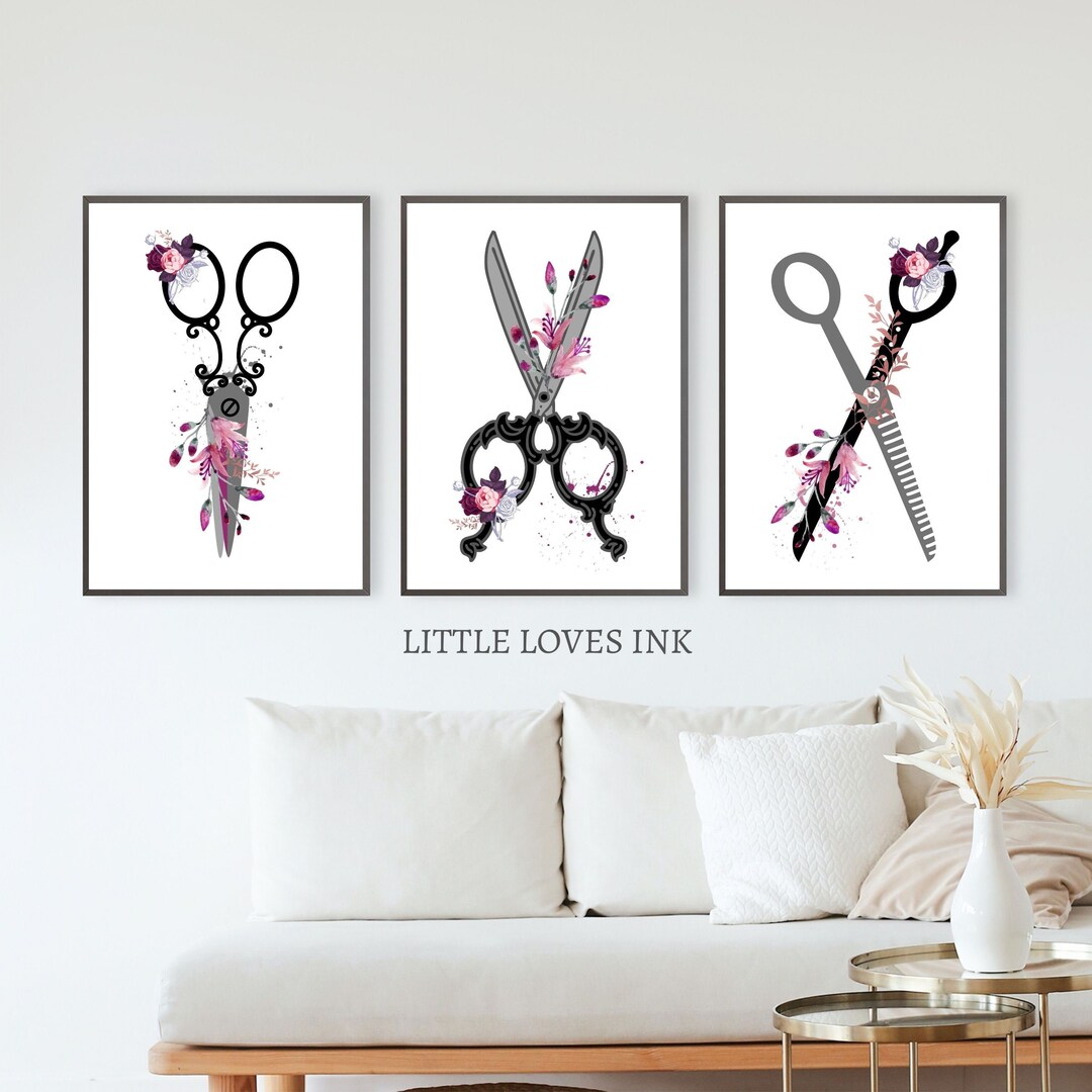 Hair Salon Decor Set of 3 Prints, Hair Salon Decor, Hair Salon Wall Art ...