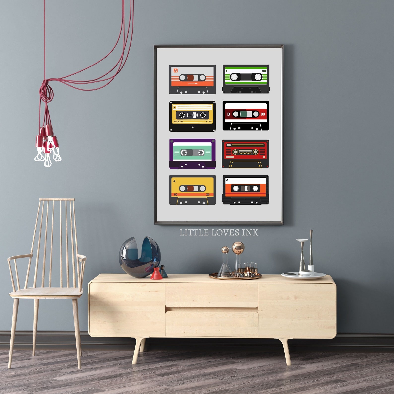 Retro Cassette Music Wall Art Retro Music Prints Retro Music - Etsy