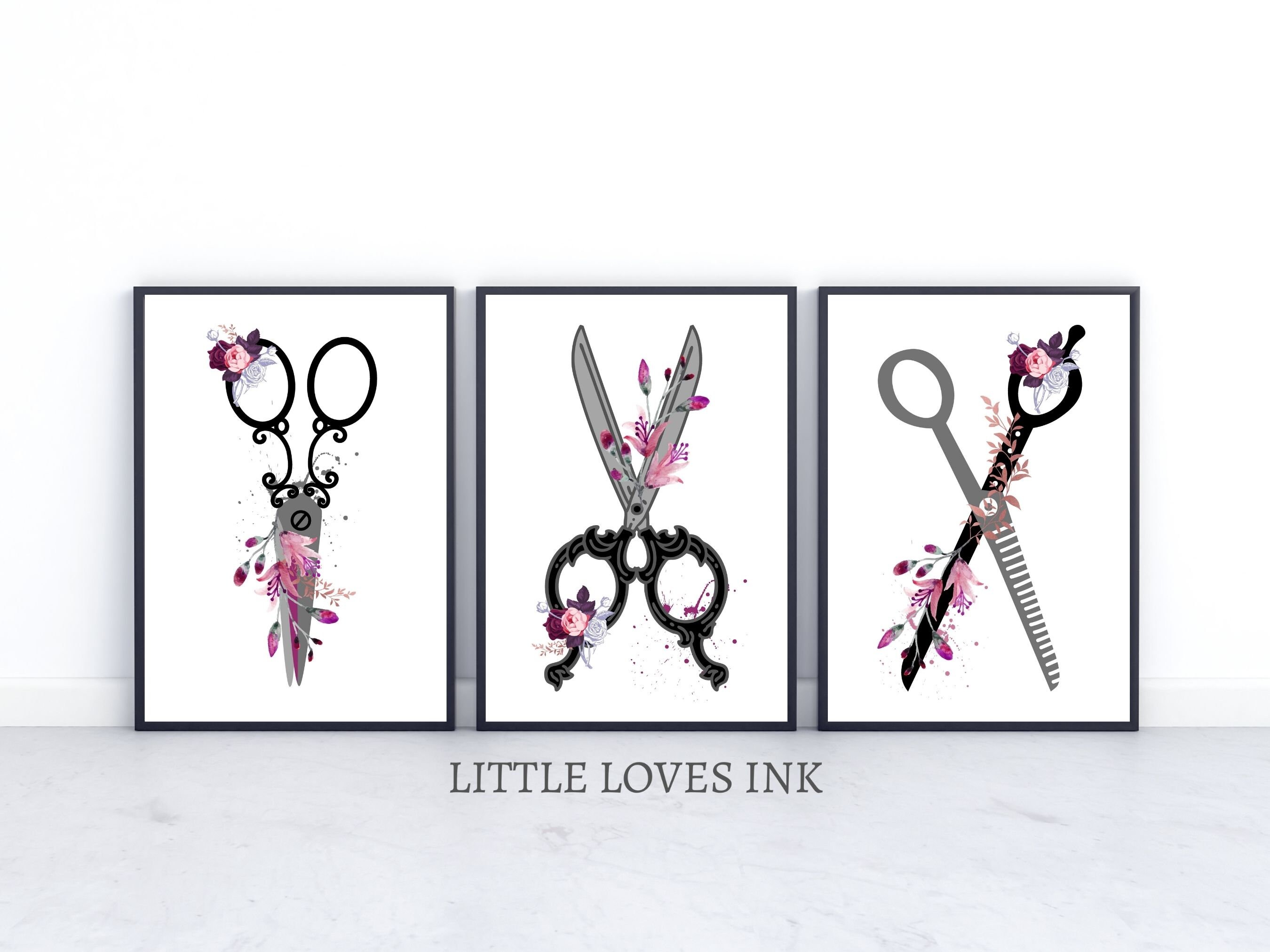 Hair Salon Decor Set of 3 Prints, Hair Salon Decor, Hair Salon Wall Art ...