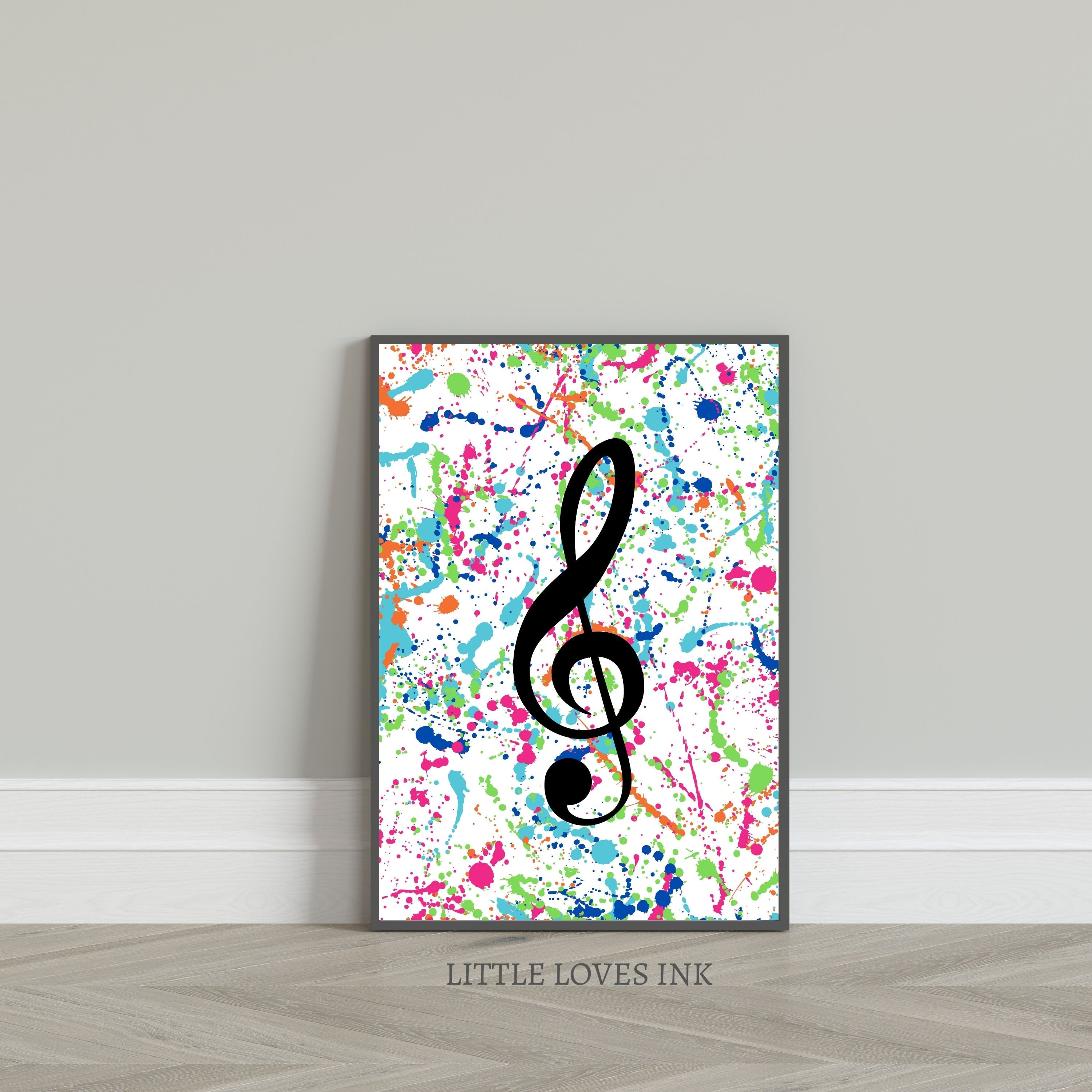 Music Wall Art, Set of 3, Music Printable, Music Note Print, Music Gift ...